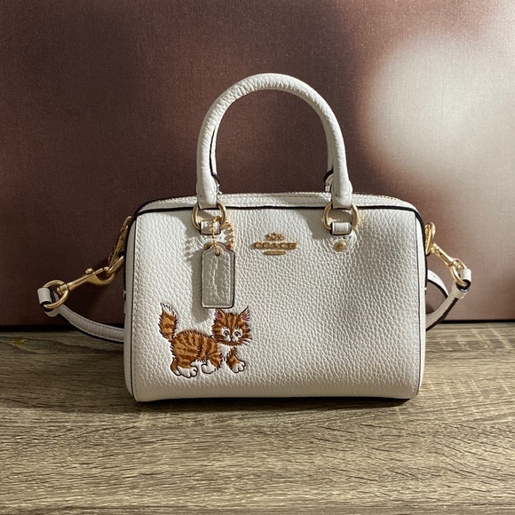 Coach | Bags | Coach Mini Rowan Satchel Dancing Kitten Nwt | Poshmark
